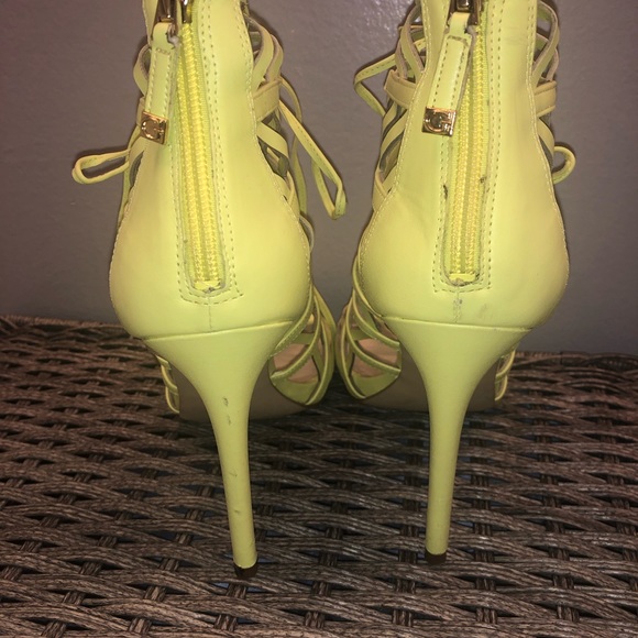 Guess | Shoes | Guess Neon Sandalsheels Size 75 | Poshmark